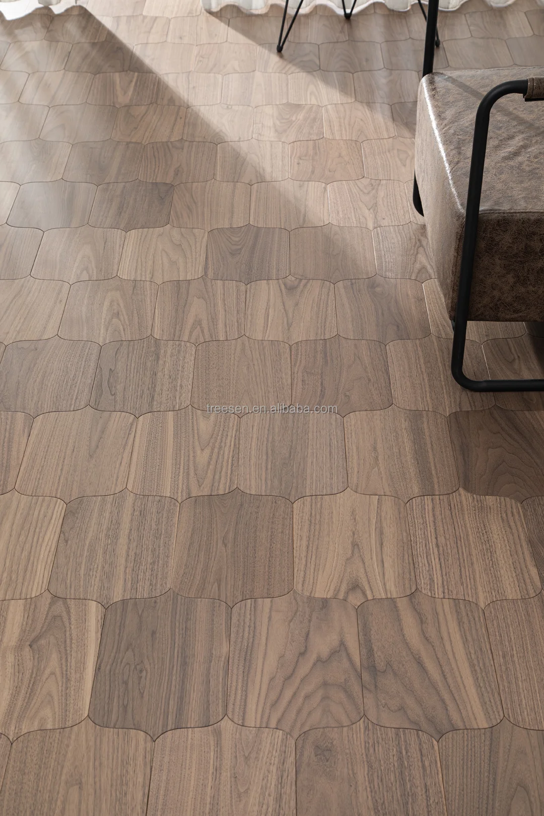 Small Leaf Shape Design Pentagon Parquet Engineered Floating Wood Floor ...