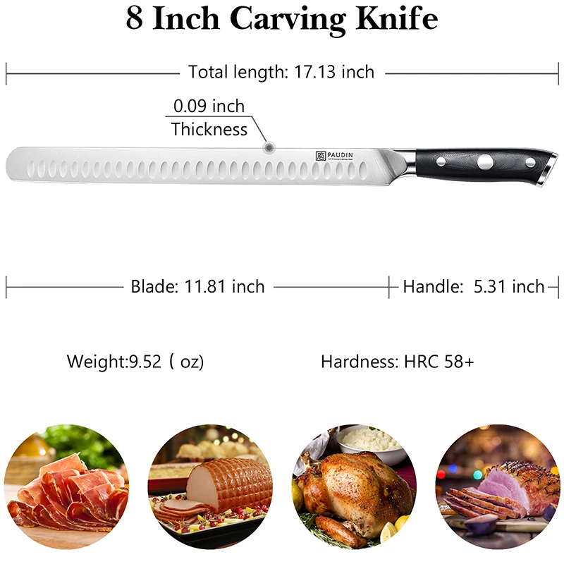 12 Inch Fillet Knife Ultra Sharp German Steel H14116 With Premium G10 ...