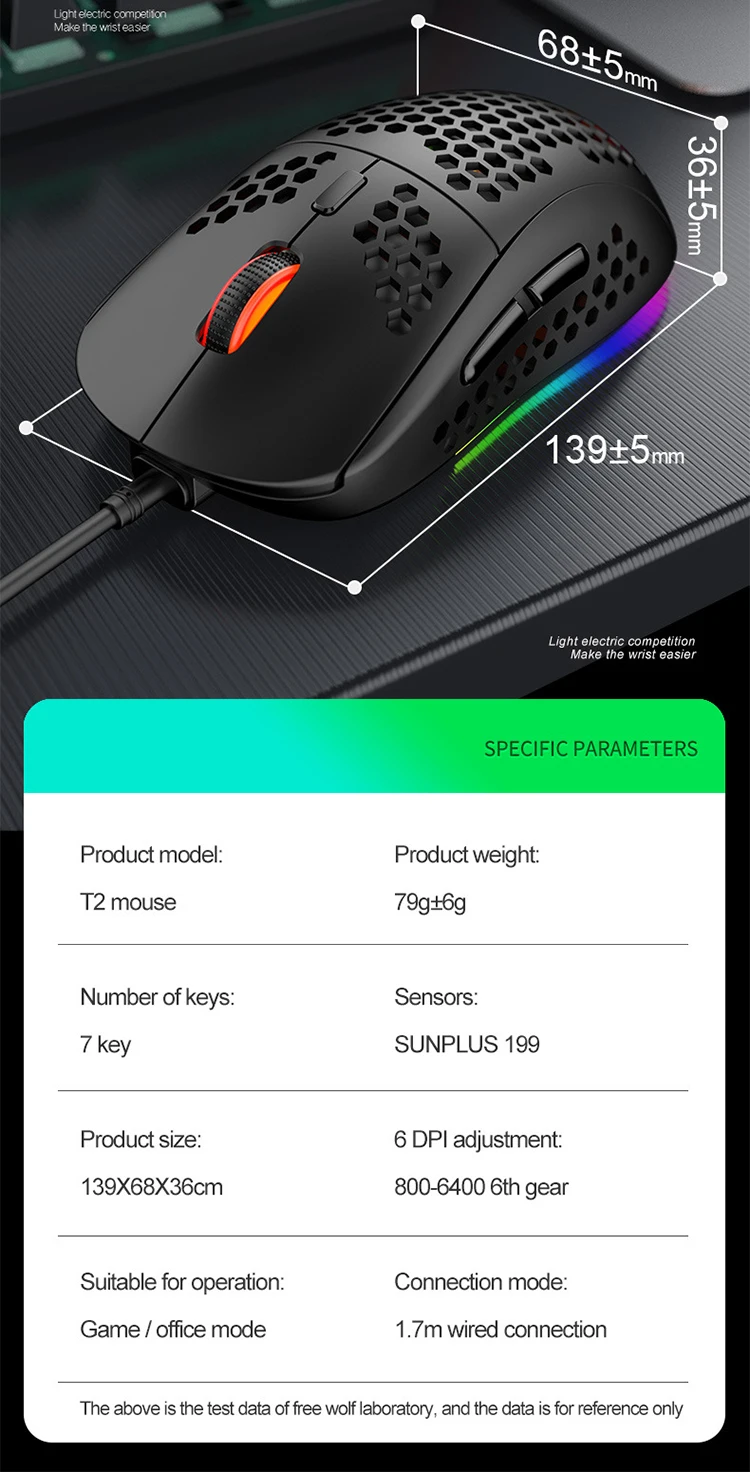 Ziyou Lang T60 Wired 62-key 60% Gaming Keyboard & Mouse Set With Rgb ...