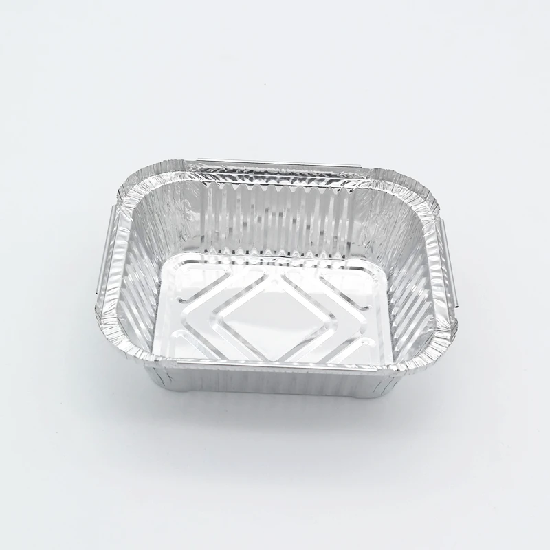 Hot Sale Custom Rectangle Silver 440ml Food Grade Disposable Lunch Box ...