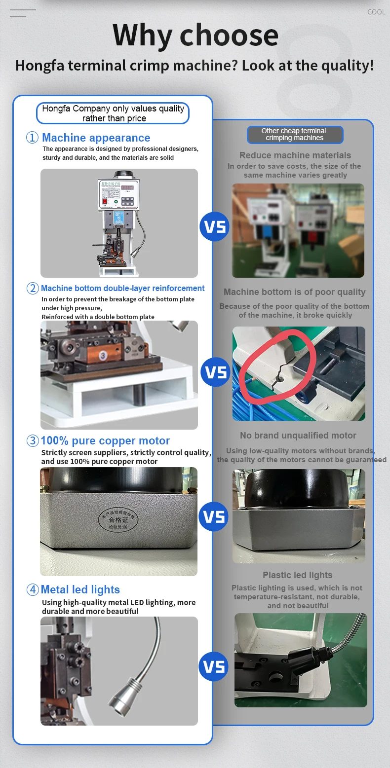 4t Electric Semi Automatic Cable Terminals Crimp Machine Insulated ...