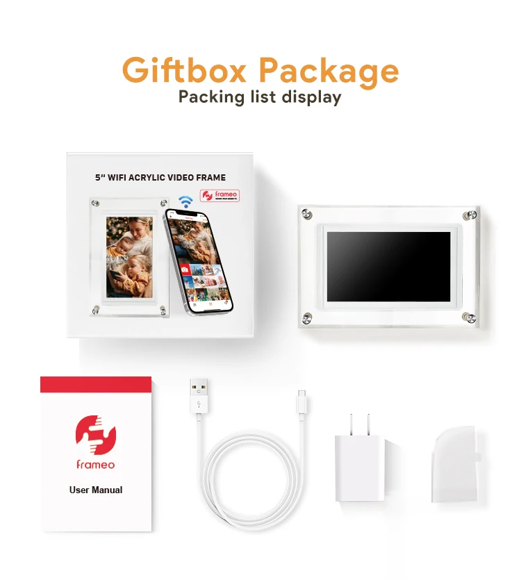 Amaboo 5 Inch Wifi Acrylic Digital Video Photo Picture Frame - Buy ...