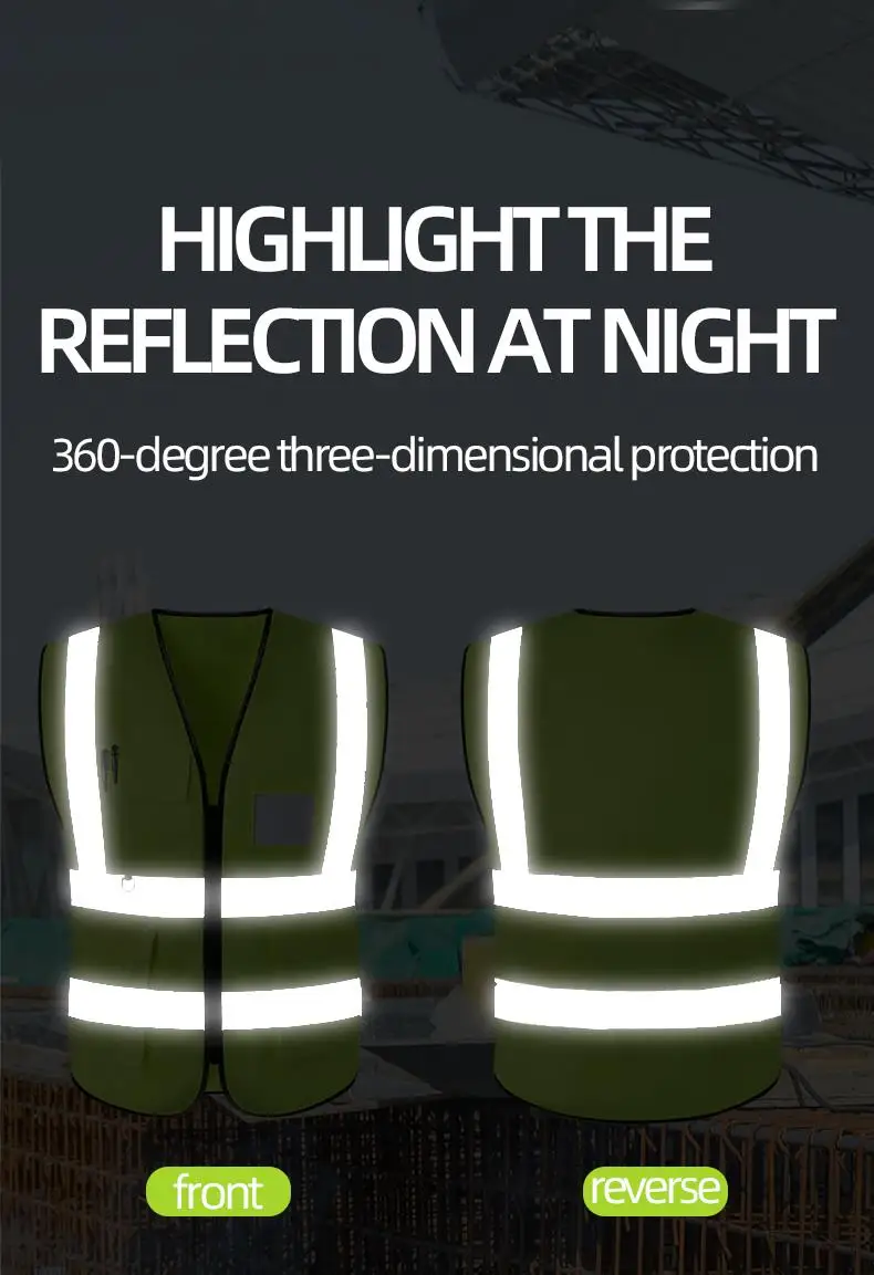 Reflective Clothes Construction Safety Vest Sanitation Traffic ...