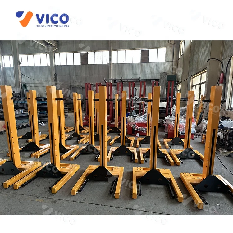 Yellow Hydraulic Lifts Portable Wheel Lifter Machine OEM Spot Welding ...