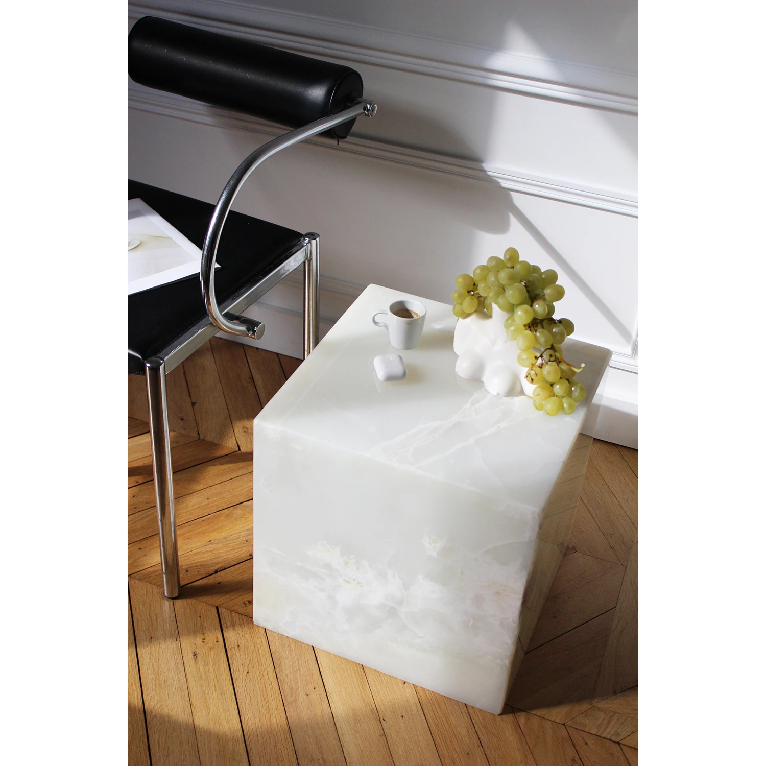 White block side table store