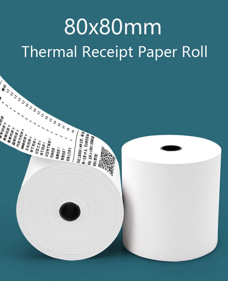 80x80mm Cashier Receipt Pos Atm Bank Thermal Paper Rolls For ...