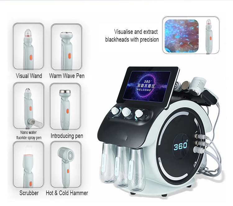 Hydrofacial Hydro Facials Beauty Machine Hydrogen Oxygen 6 in 1 Hydro ...