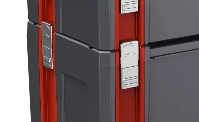 VERTAK Portable Plastic Trolley Box - Interlocking Tool Case
