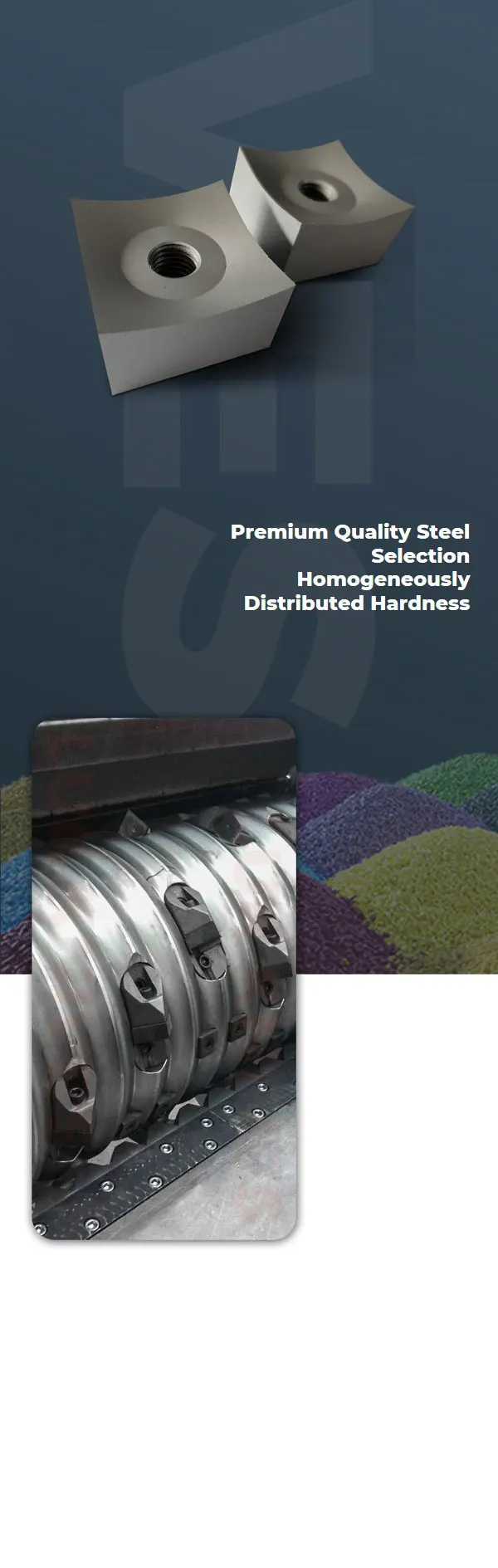 Single Shaft Recycling Paper Shredder Cutting Blades And Knives For ...