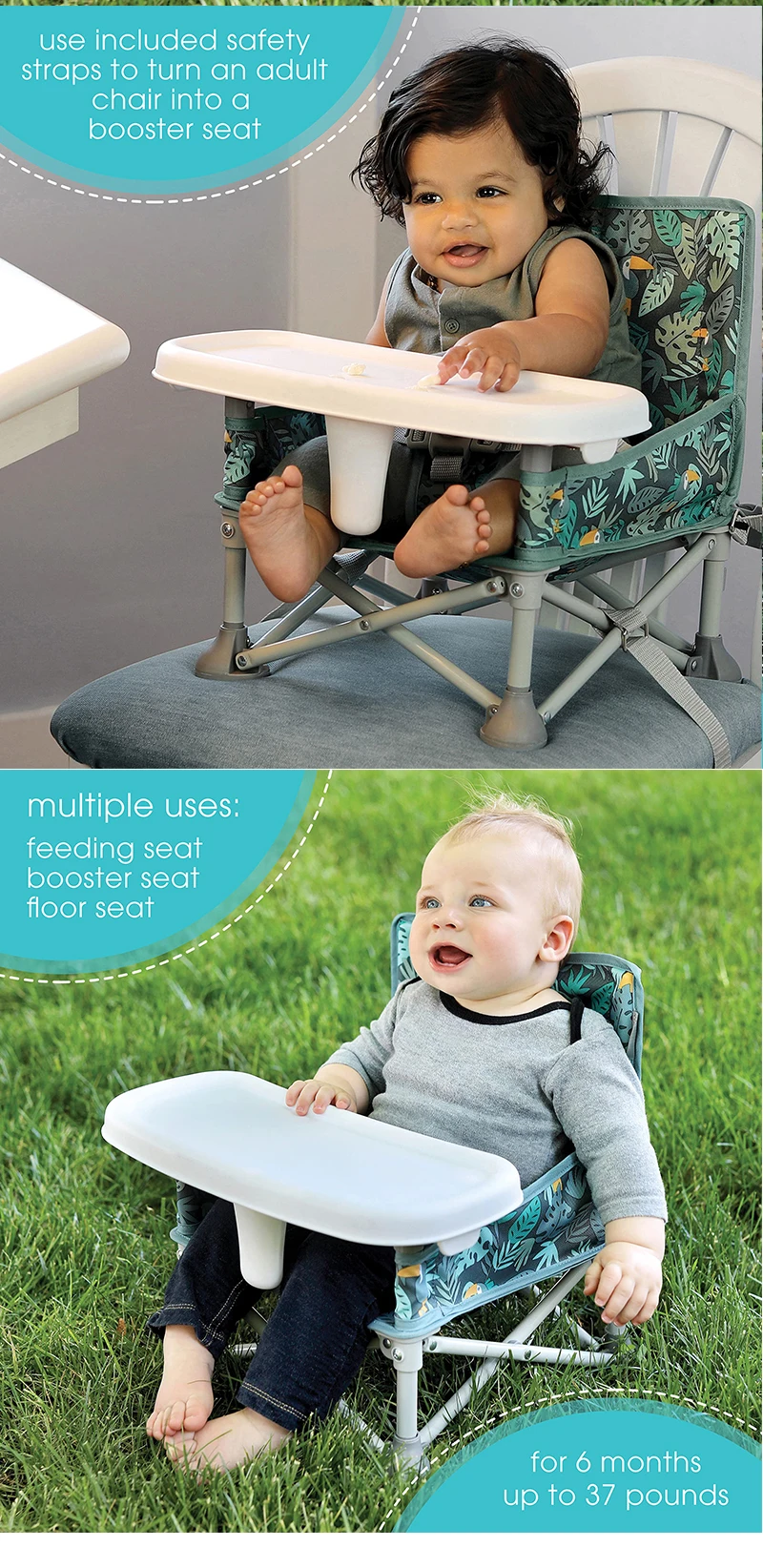 Foldable Portable Baby Dining Chair - Safe & Cozy Feeding