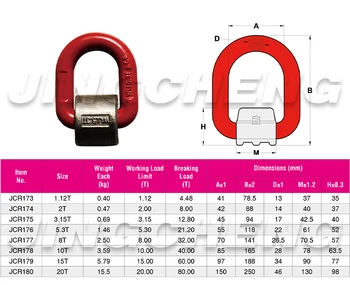 50t Forged Steel Weld On Container Lashing D Ring With Clip - Buy D ...