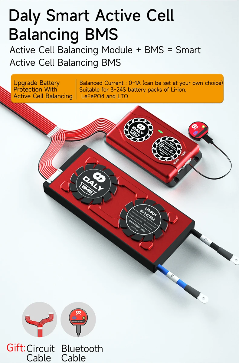 Daly Battery BMS - Active Balancer for Lifepo4 Batteries