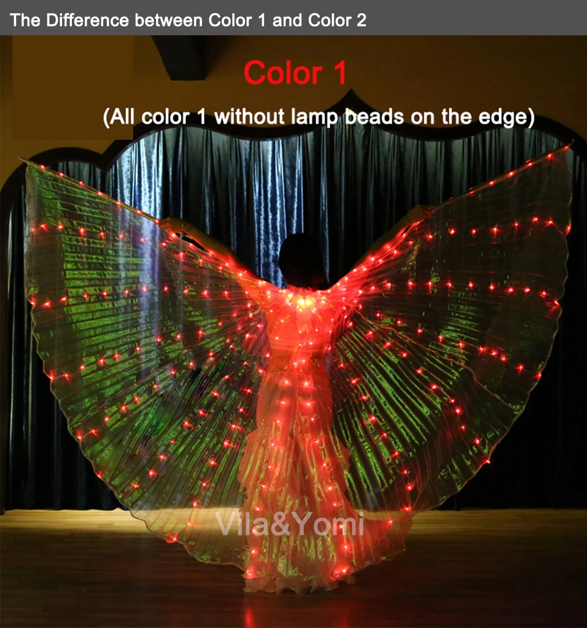 Belly Dance Led Isis Wings Adult Costume Butterfly Wings With Stick ...