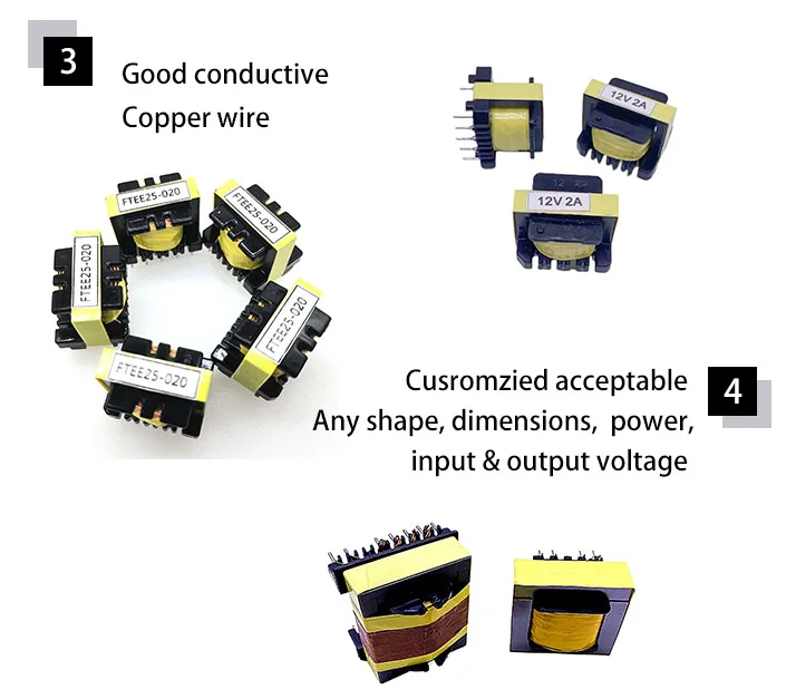 220v 24v 12v 5v EE16 EE19 EE25 High Frequency Transformers