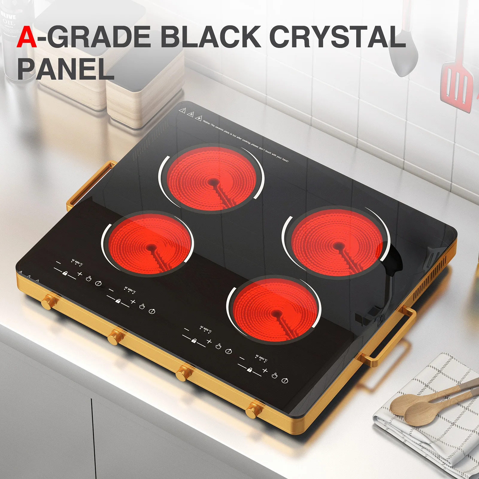 Commercial Home 4 Burner Induction Cooktop 2000W Multifunction ...