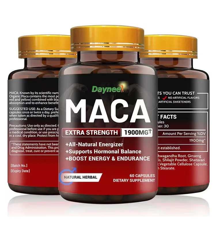 Maca Capsules Power Tablets Energy Oem Natural Booster Herbal Pills ...