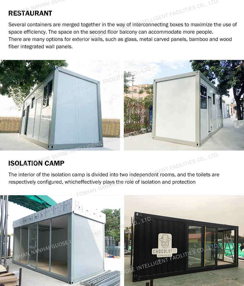 Modern Design Small Modular Wooden Cladding House Prefab House Villa