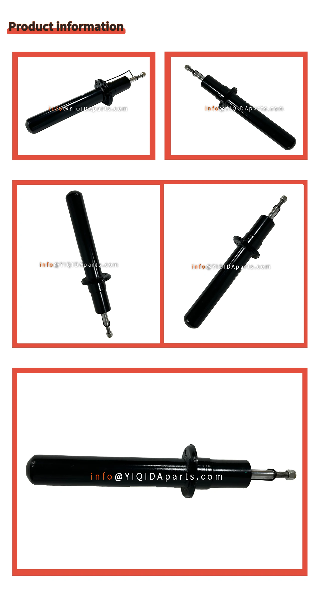 Yiqida 31658004 Factory Auto Suspension Systems Shock Absorber Auto ...