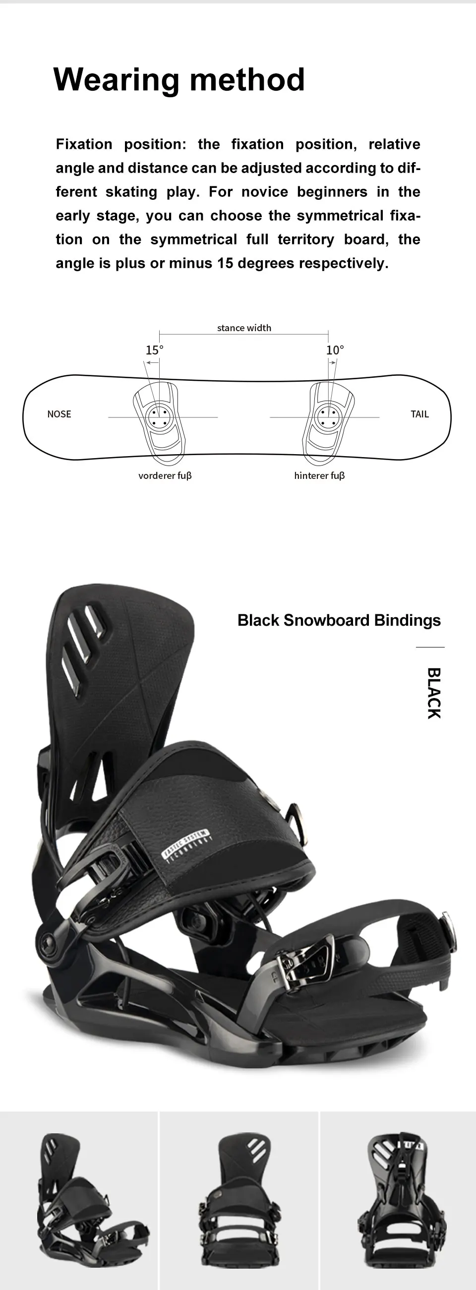 Quick Snowboard Bindings TERROR 540 - Versatile & Durable