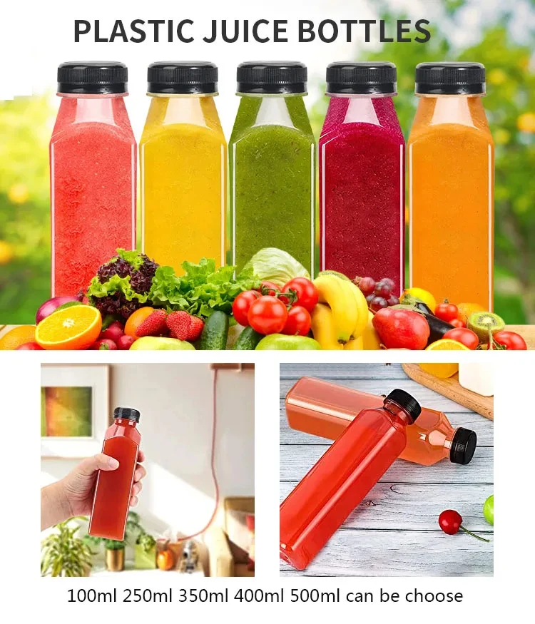 Small Clear Glass Drink Bottles With Lids Juice Containers With Lids ...