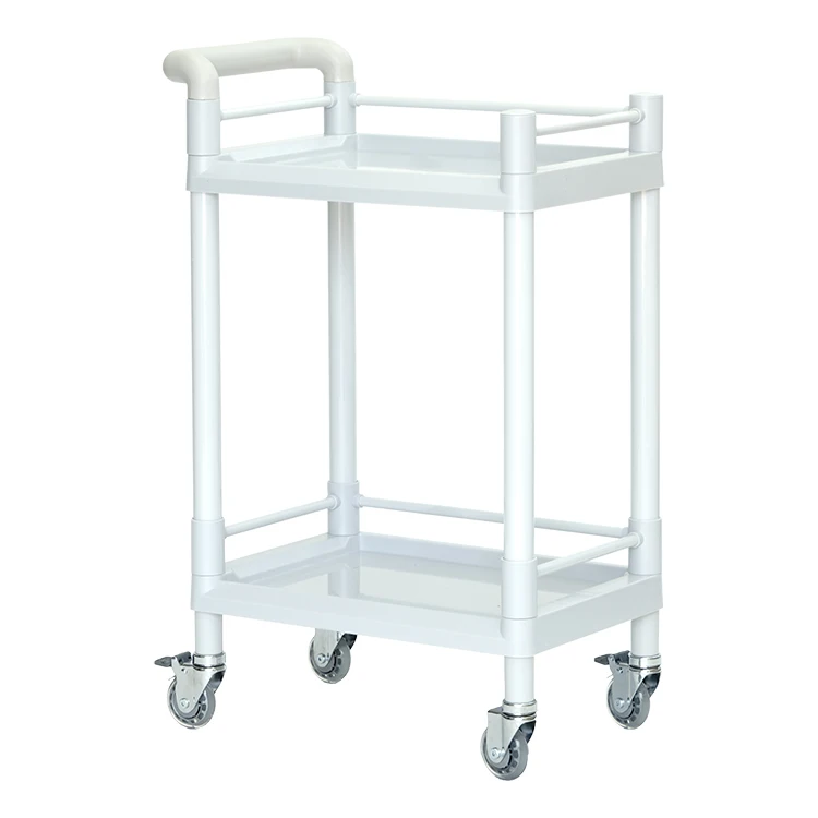 Two-shelf Medical Trolley Cart Multifunction Nursing Trolley Abs ...