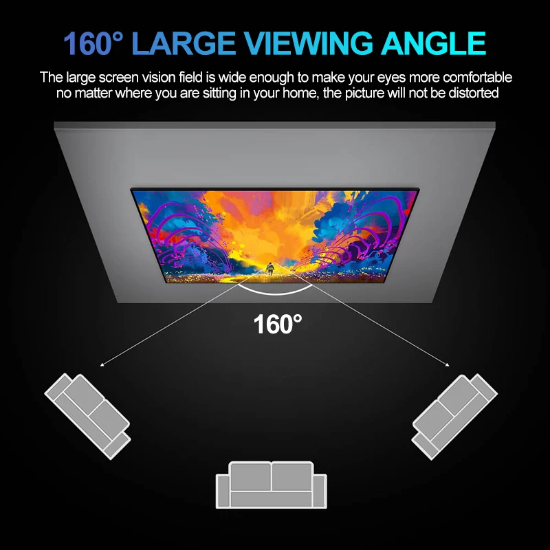 SLJ 200 Inch ALR Screen 4K Ultra HD 16:9 Ambient Light Rejecting Fixed ...