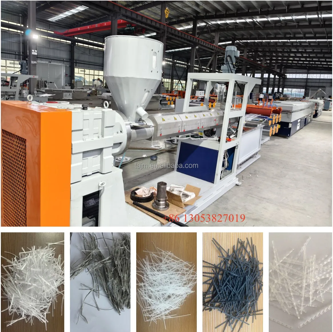 Waved PP Macro Fiber Machine/ Reinforced Concrete Fiber Extrusion ...
