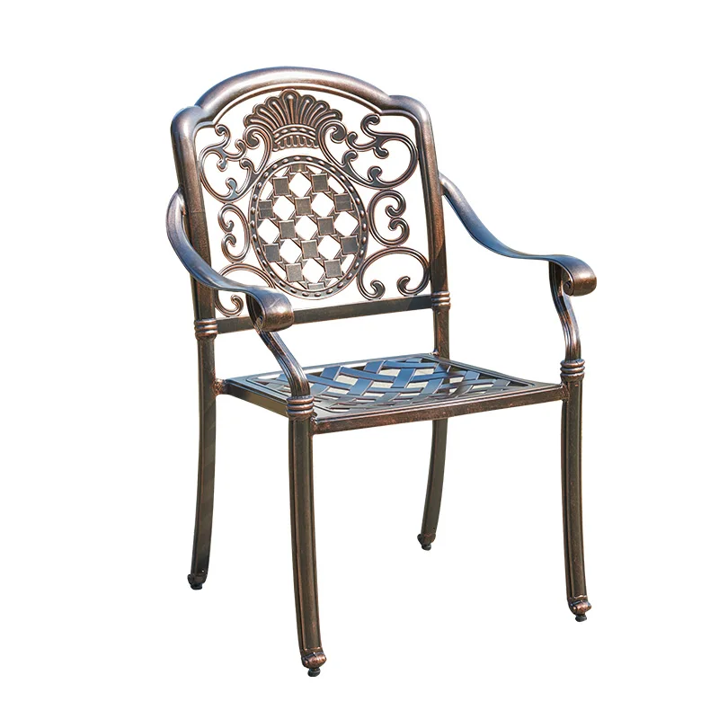 European Terrace Chair Luxury Design Villa Patio Chair Casting Aluminum ...