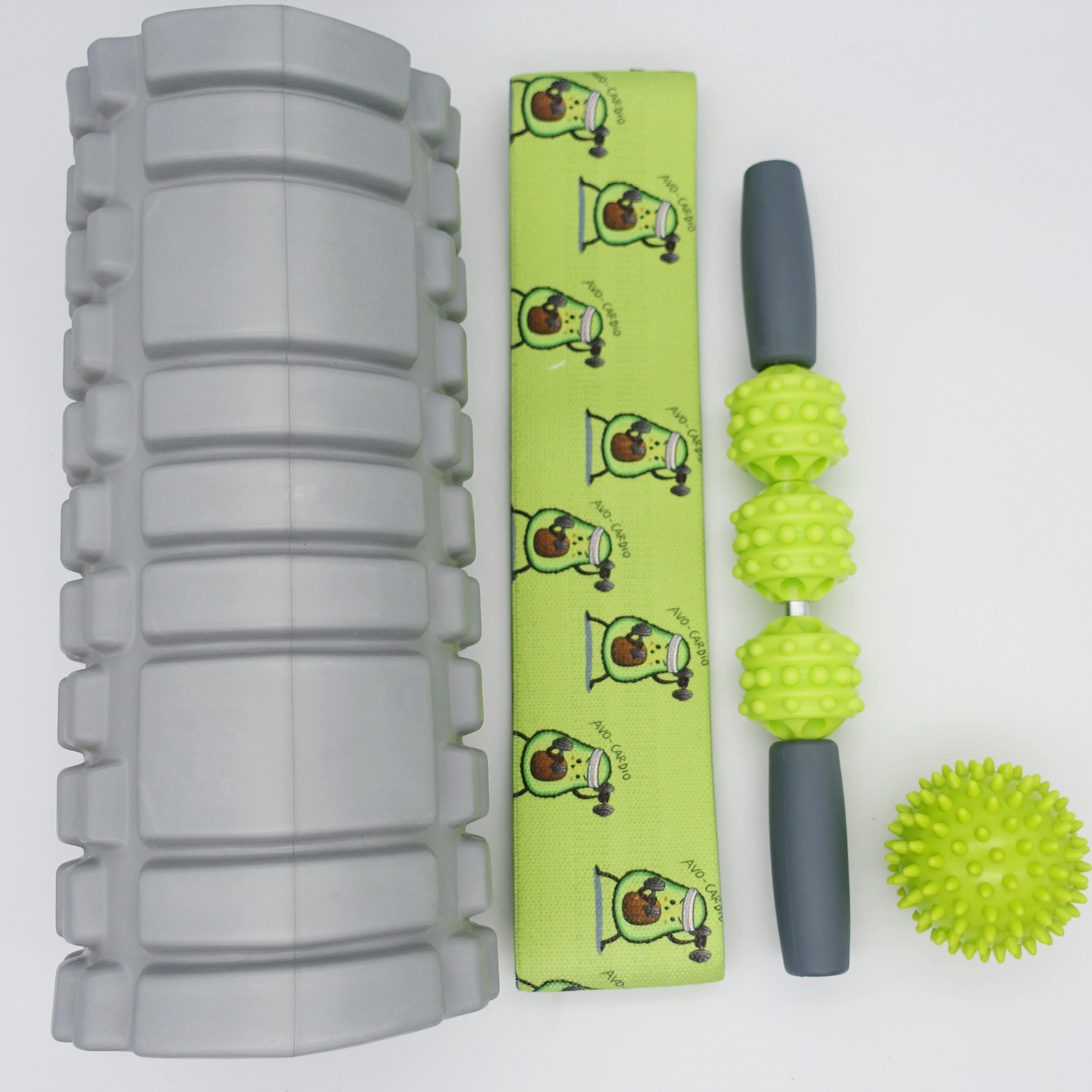 4 In 1 Massage Stick Spiky Ball Hip Band Combination Massage Foam ...