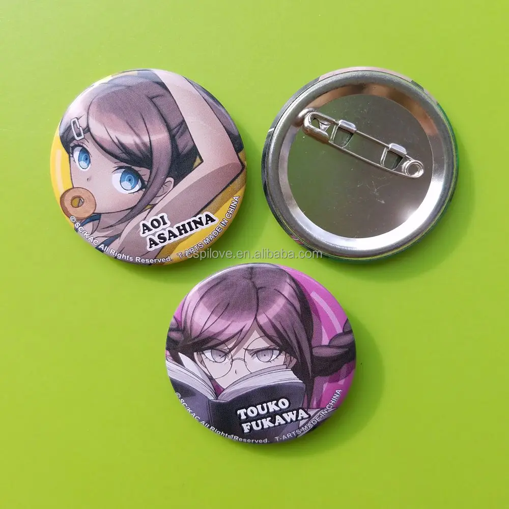 Custom Anime Characters Promotional Gifts Color Printing Tin Metal ...