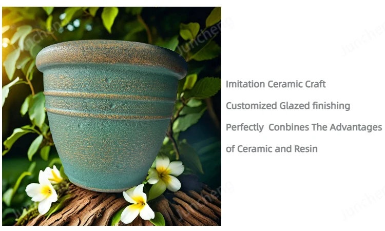 Modern Large Garden Plastic Flower Pots Glazed Living Room Decoration ...