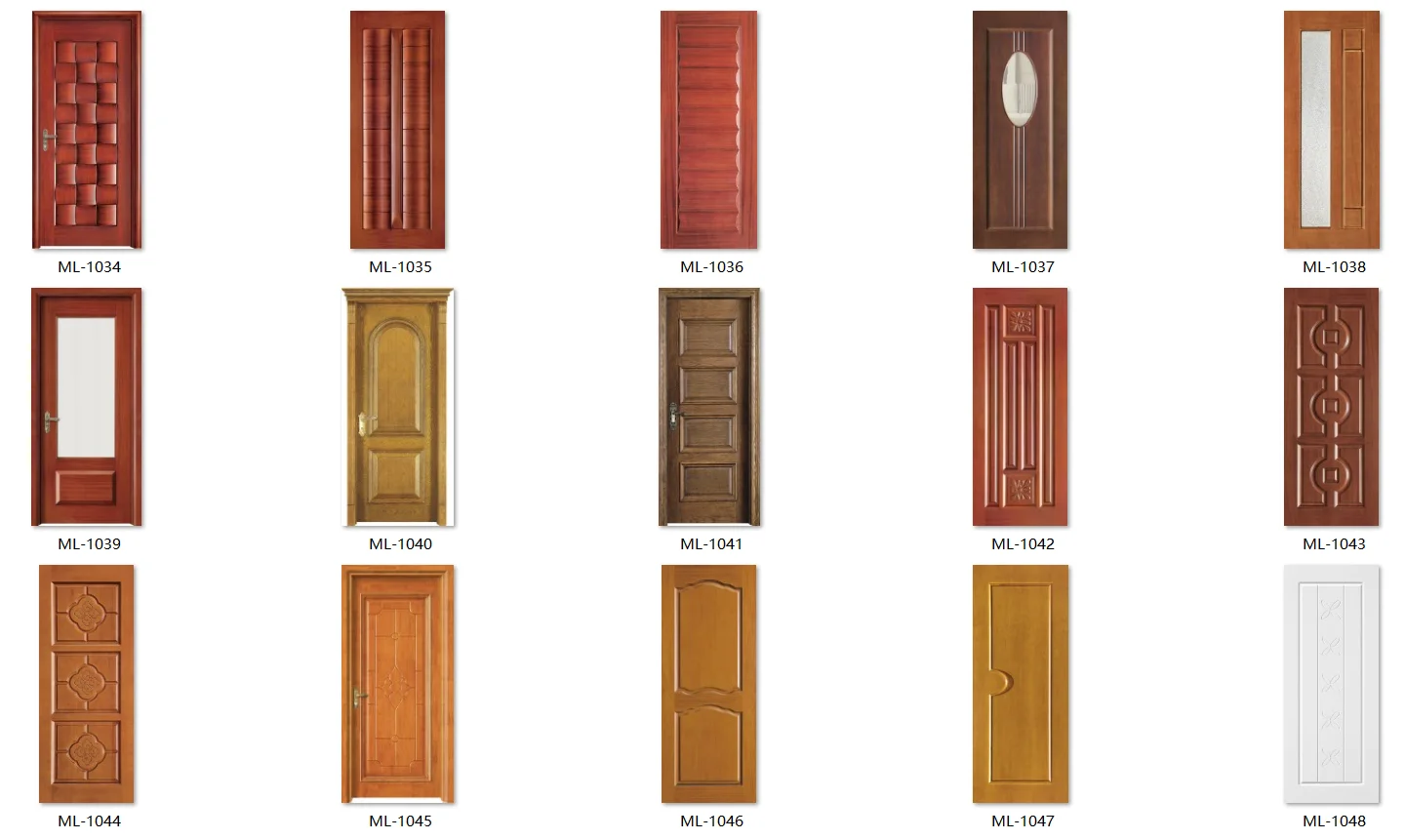 Simple Design Interior Wood Door - Solid Wood for Rooms