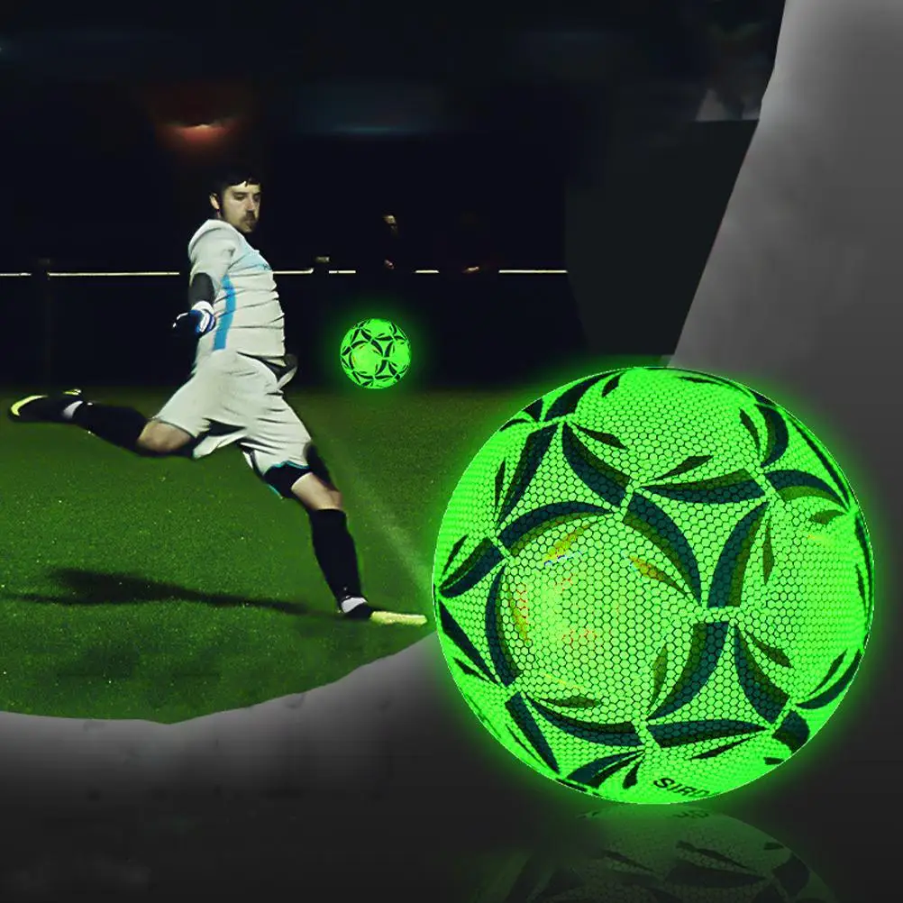 Glow in the Dark Football - Reflective Soccer Balls for Night Training