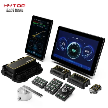 Vehicle Control Unit Hmi Display Controller Button Panel Sensor Control System For Crane Loader ...