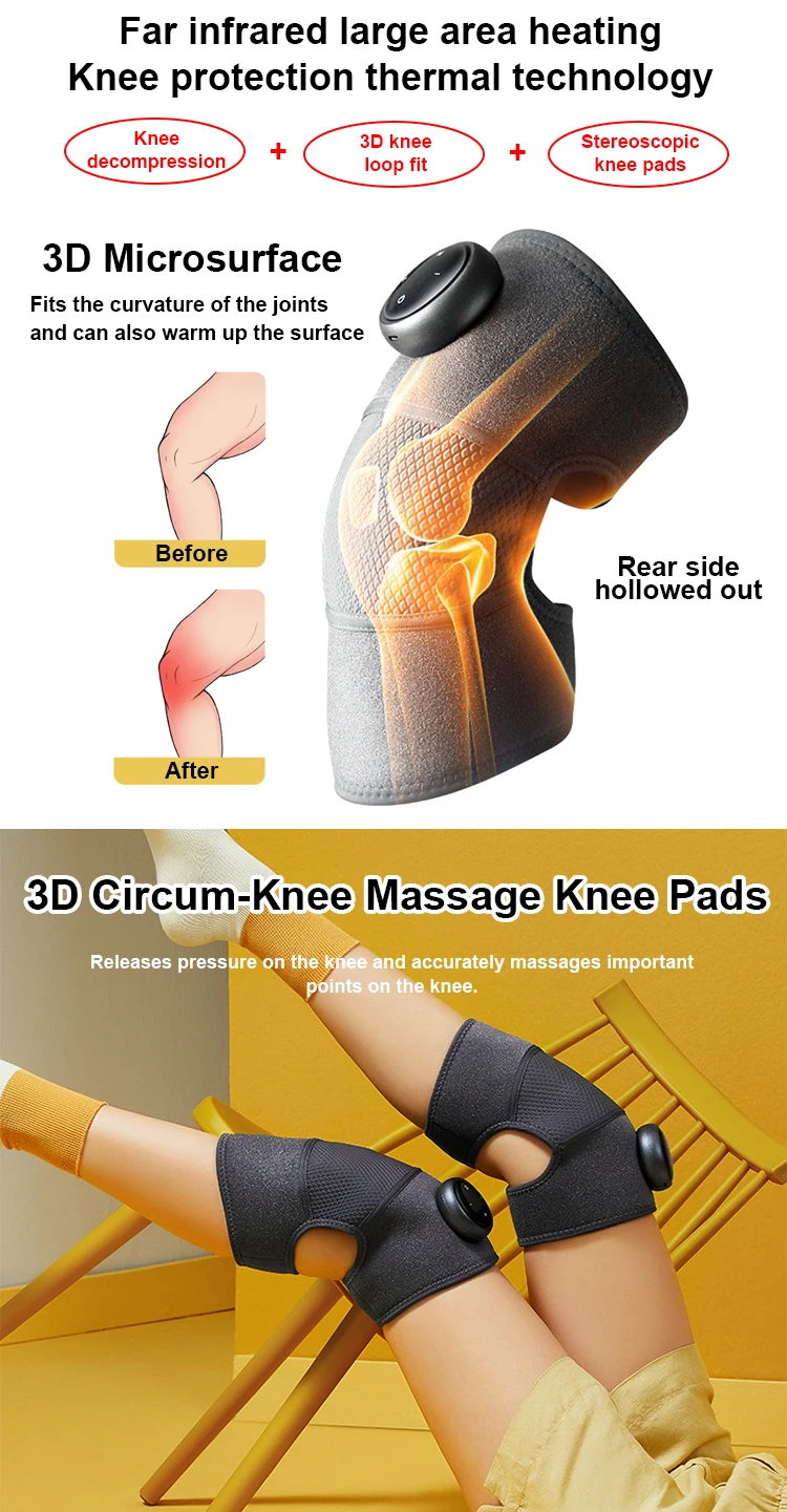 Electric Vibration Machine Elbow Knee Pads Massager Belt Electric Knee ...