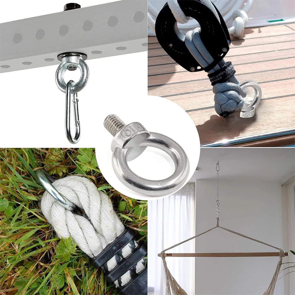 Din580 M16 Forged Lifting Rigging Galvanized Eye Bolt Anchor 316 304 ...