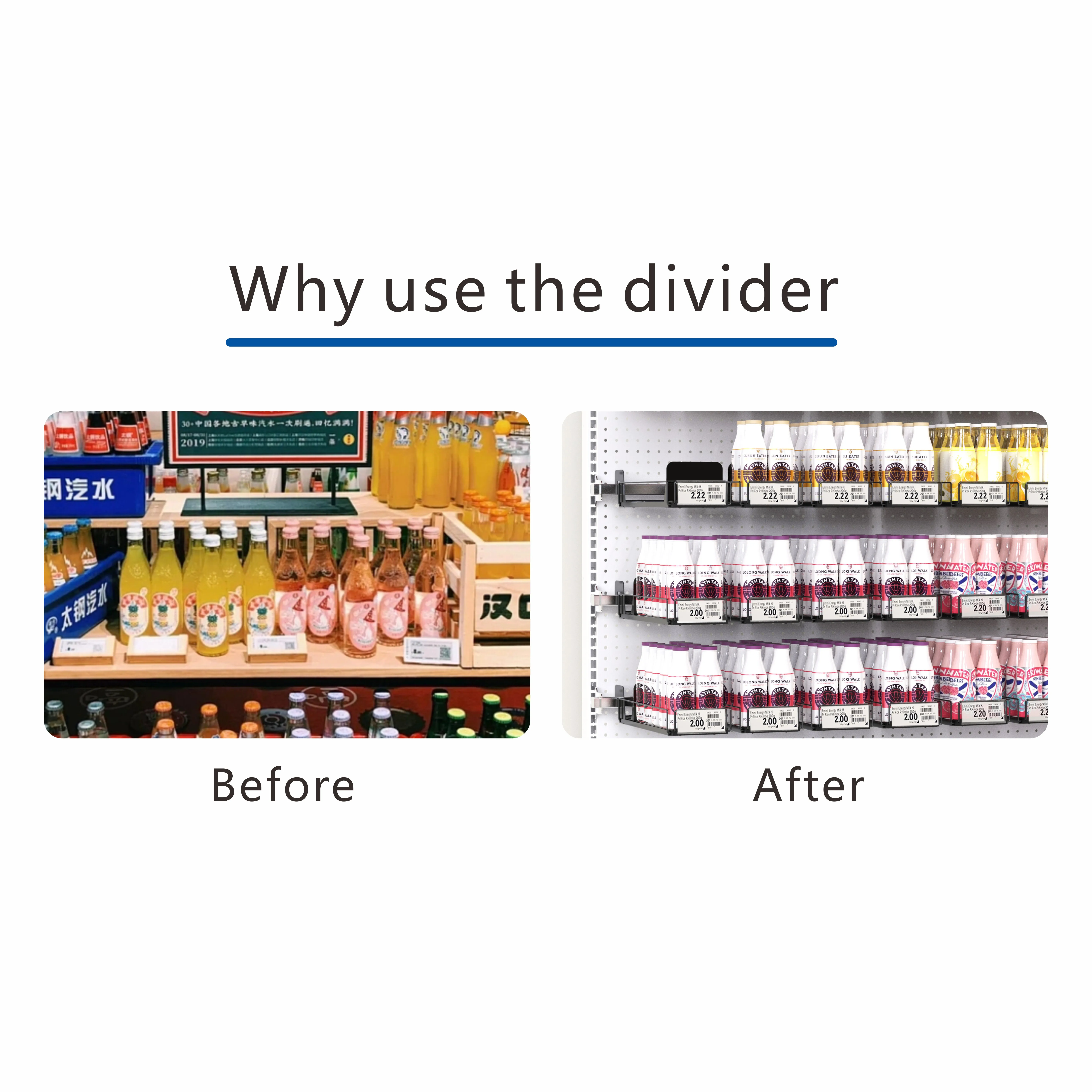 Supermarket Shelves Shelf Drink Pusher Organizer Pusher Convenience ...