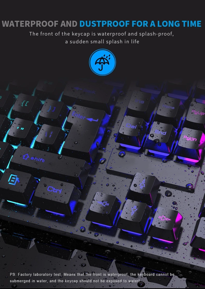 104-Key Mix Pro RGB Gaming Keyboard USB Interface Popular Metal Sense ...