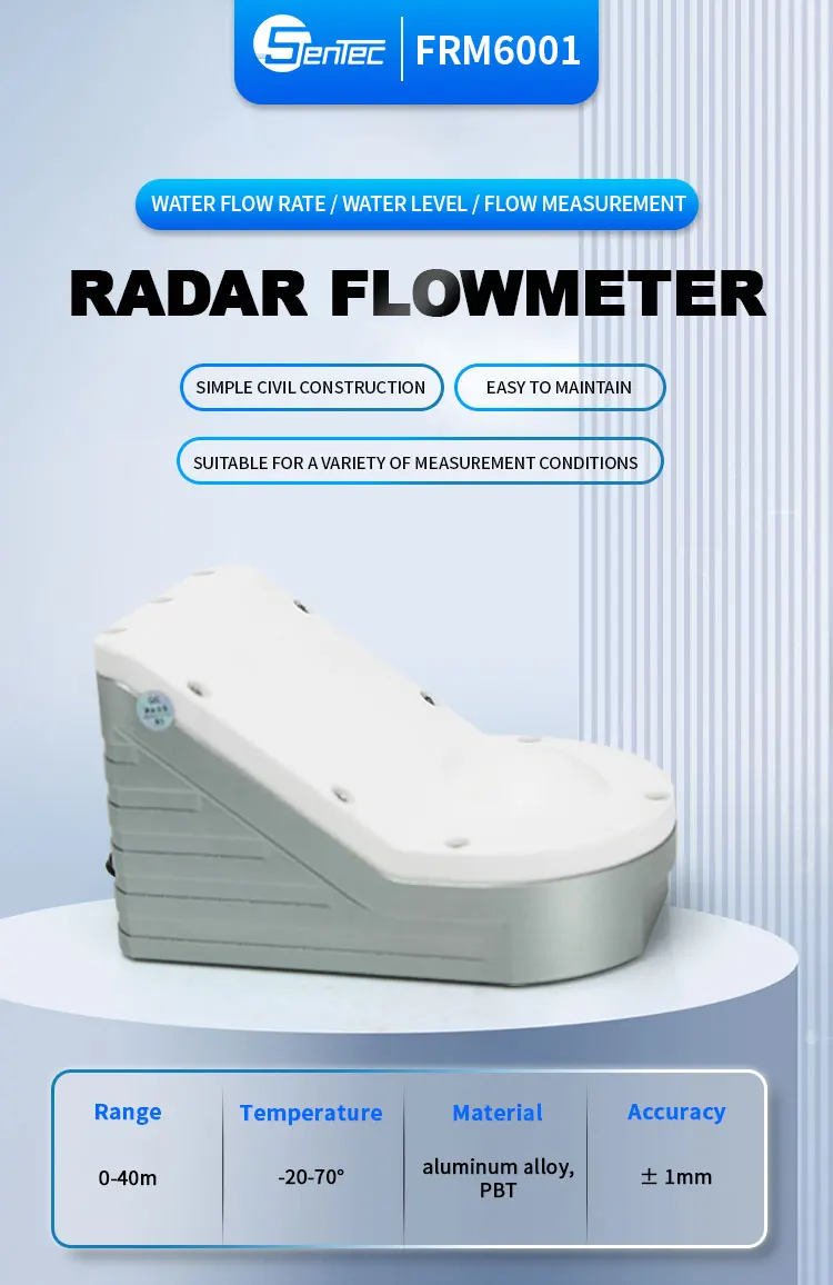 FRM6001 Open Channel Radar Flow Meter - Precision & Bluetooth