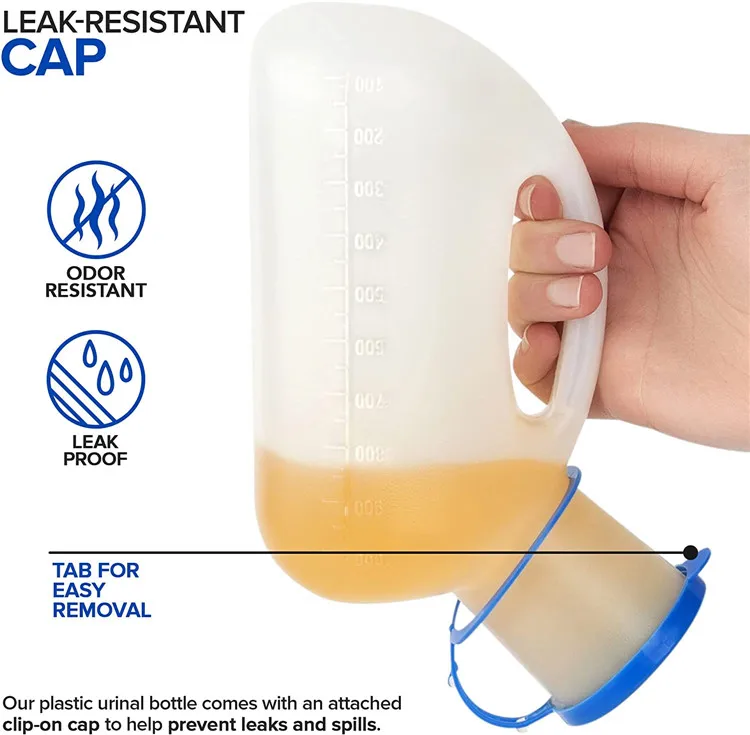 Unisex Urinal Bottle - 1000ml Portable Solution for Travel
