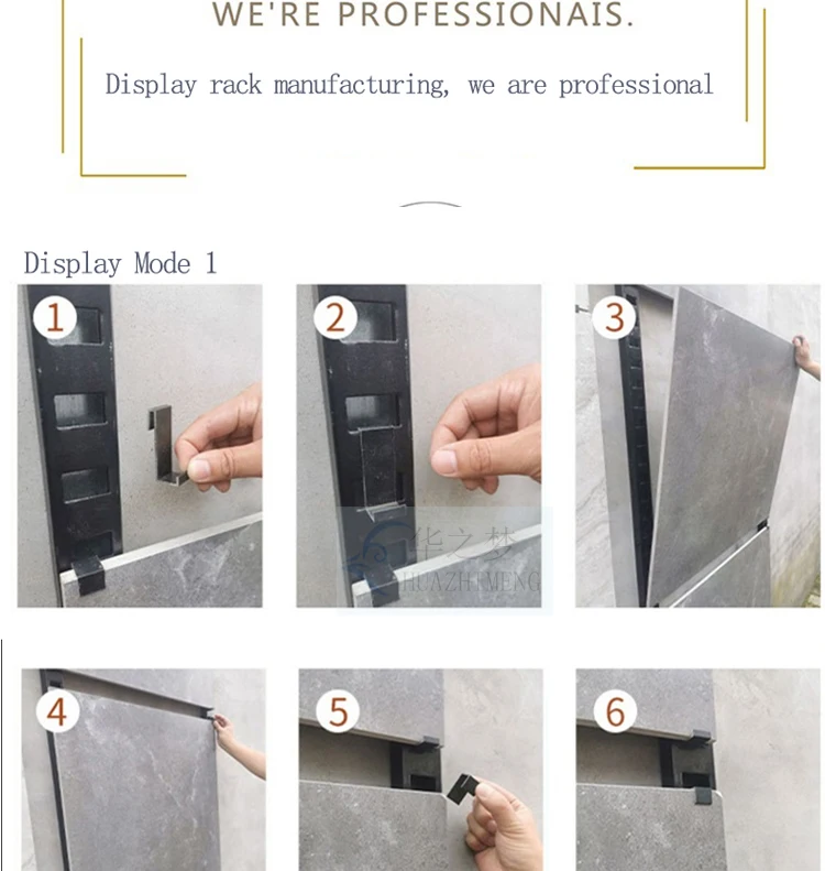 Customizable Punching Plate Tile Display Racks for Showrooms