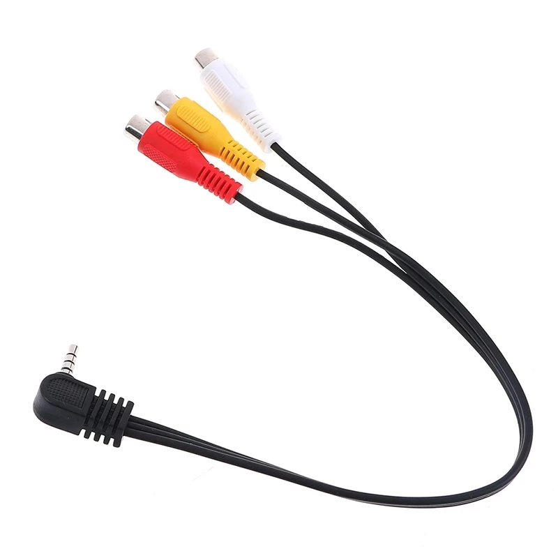 90 Degree 3.5mm Jack To 3 Rca Female Plug Cable Elbow 3.5 To 3rca Audio ...