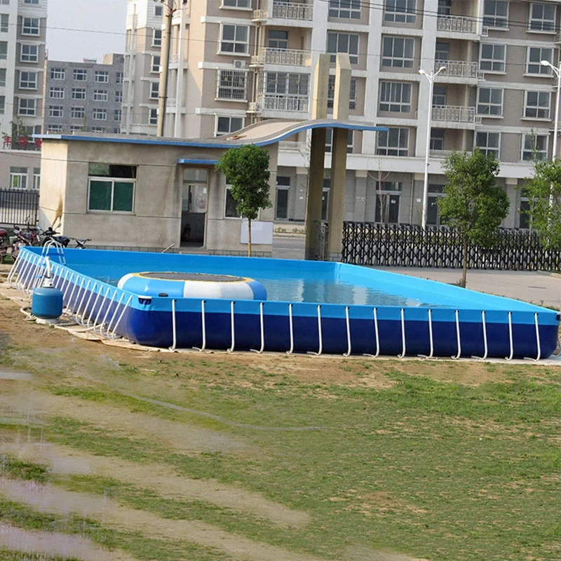 Commercial Rectangular Outdoor Metal Frame Swimming Pool