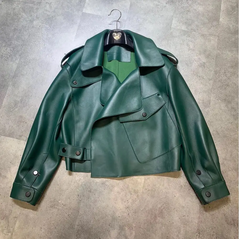 Shop Our Selection of Fashion Crop Design Sheep Skin Leather Coats