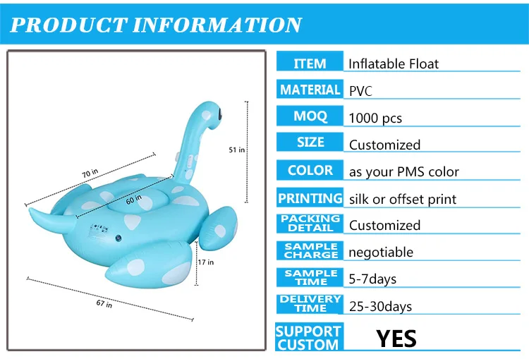 PVC Inflatable Loch Ness Monster Pool Float - Fun & Quality