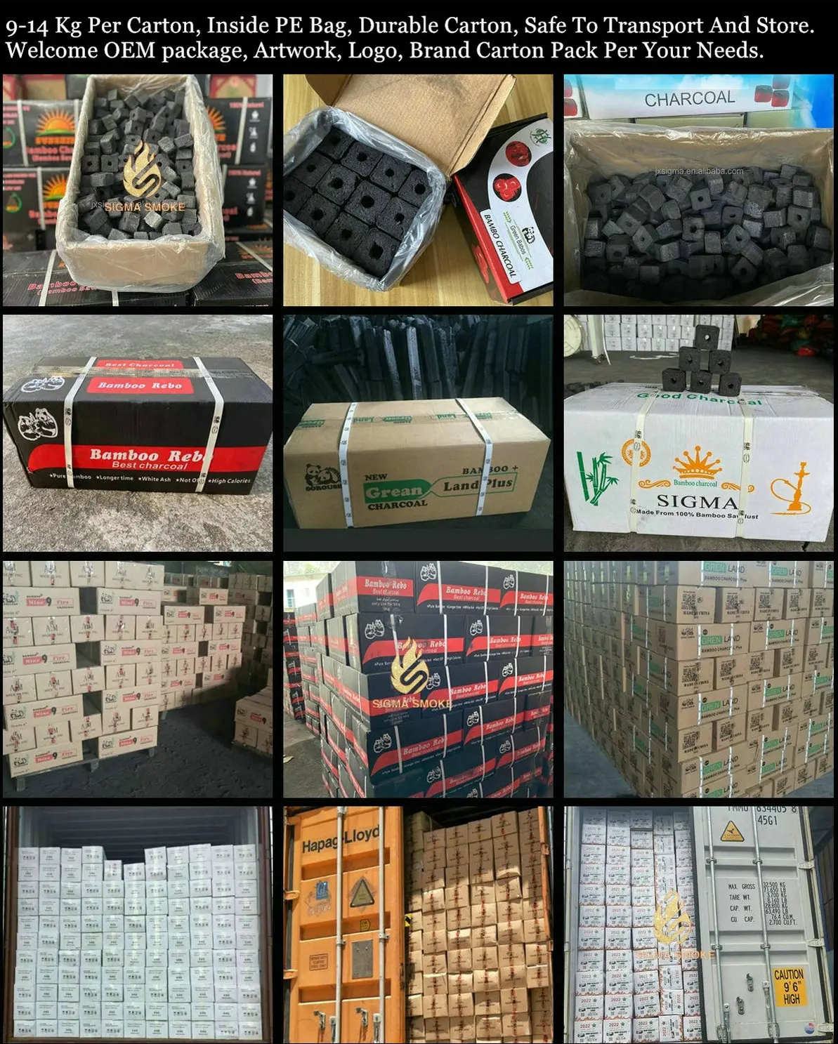 Sigma Natural Smokeless Square Panda Bamboo Charcoal Shisha| Alibaba.com