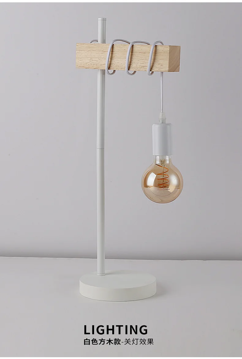 Nordic Simple Wood Carving Hanging Linear Warm Light Bulb Home ...