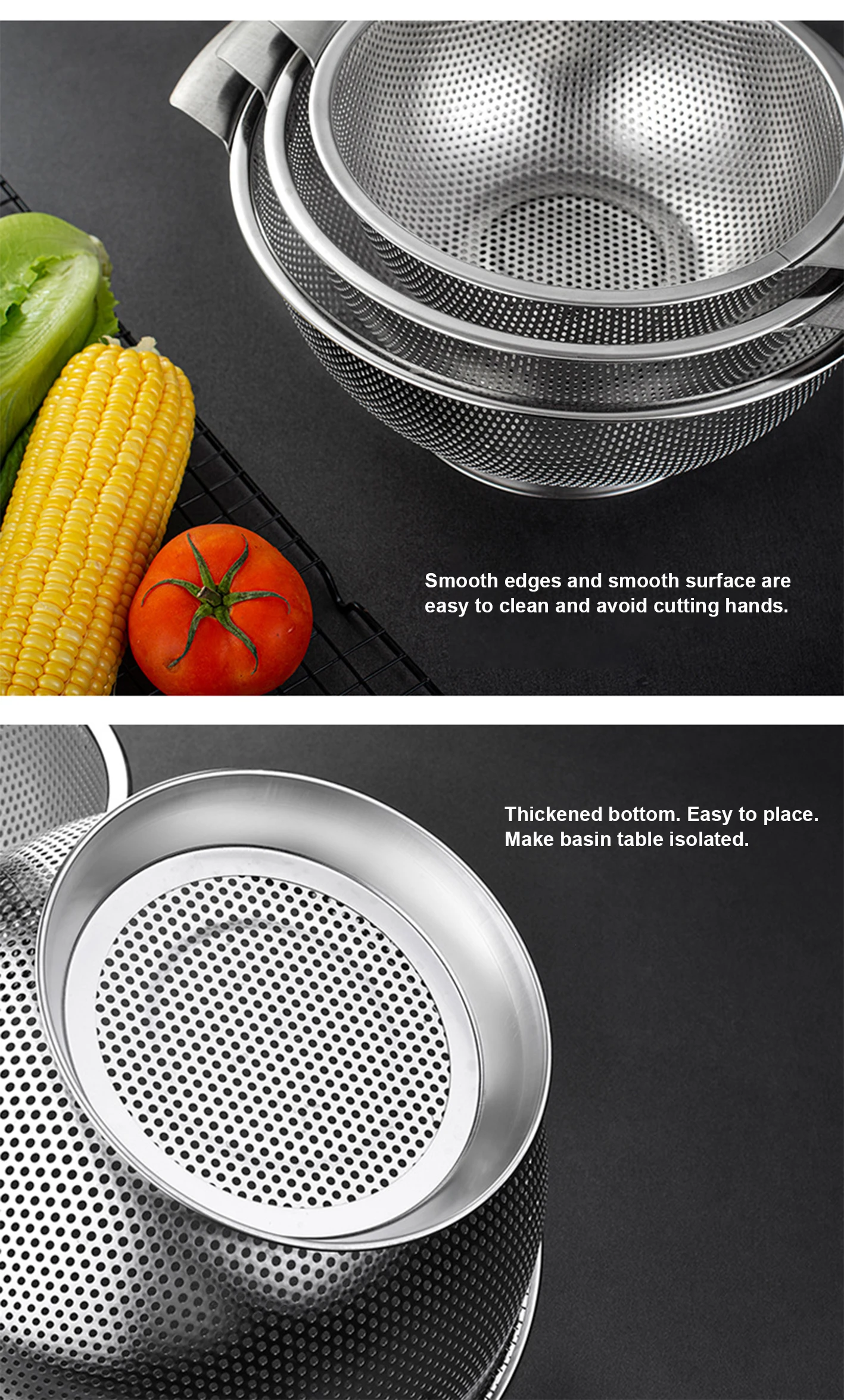 Stainless Steel Basin Series With Cleverly Designed Handles And Bases ...