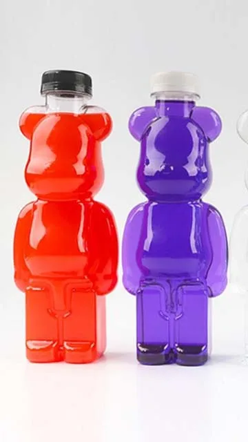 150ml 250ml 350ml 500ml Disposable Cute Bear Shaped Clear Empty Bottle ...