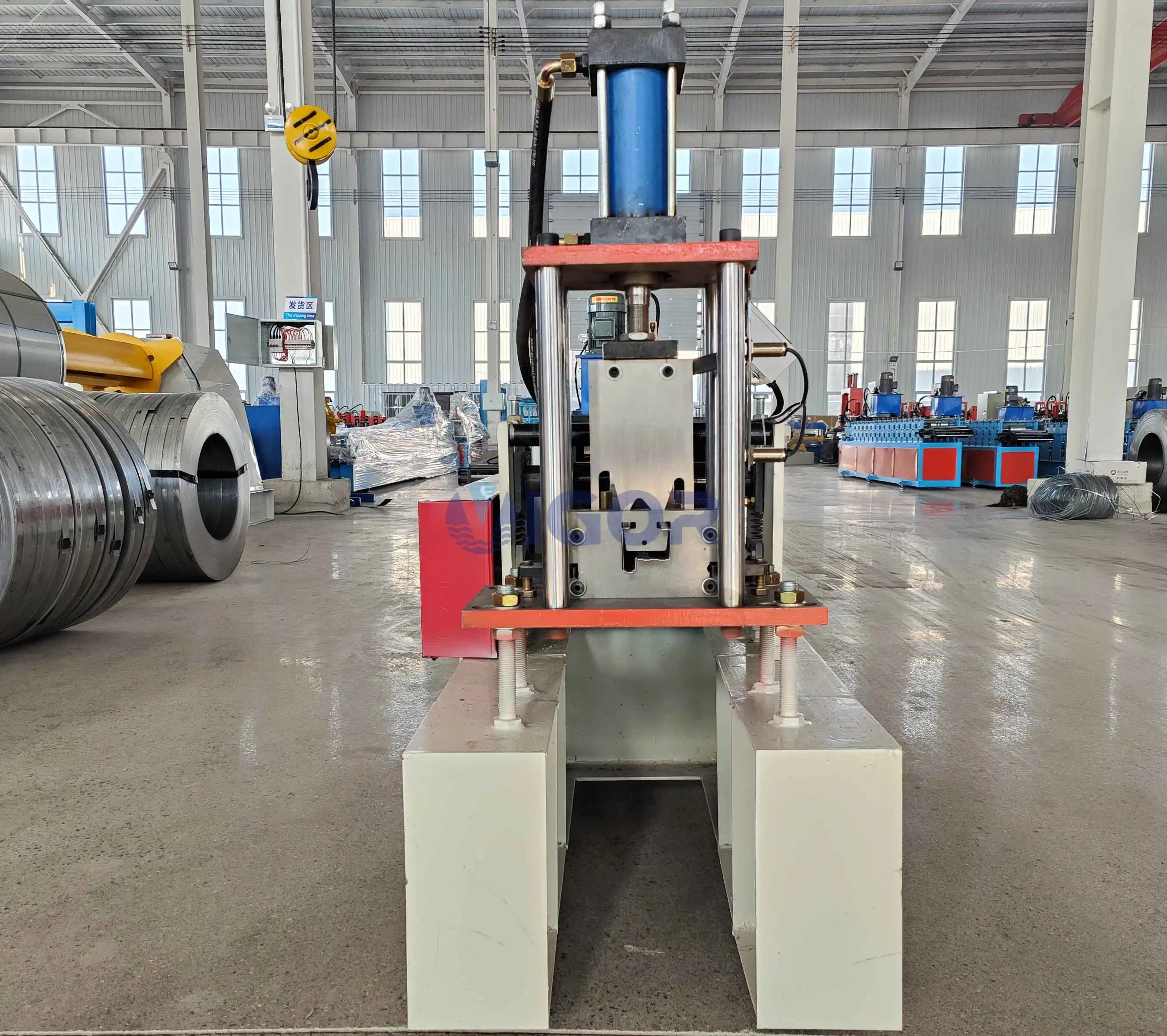 Roller Shutter Door Guide Used Bottom Rail Roll Forming Machine Metal Door Frame Automatic Roll ...